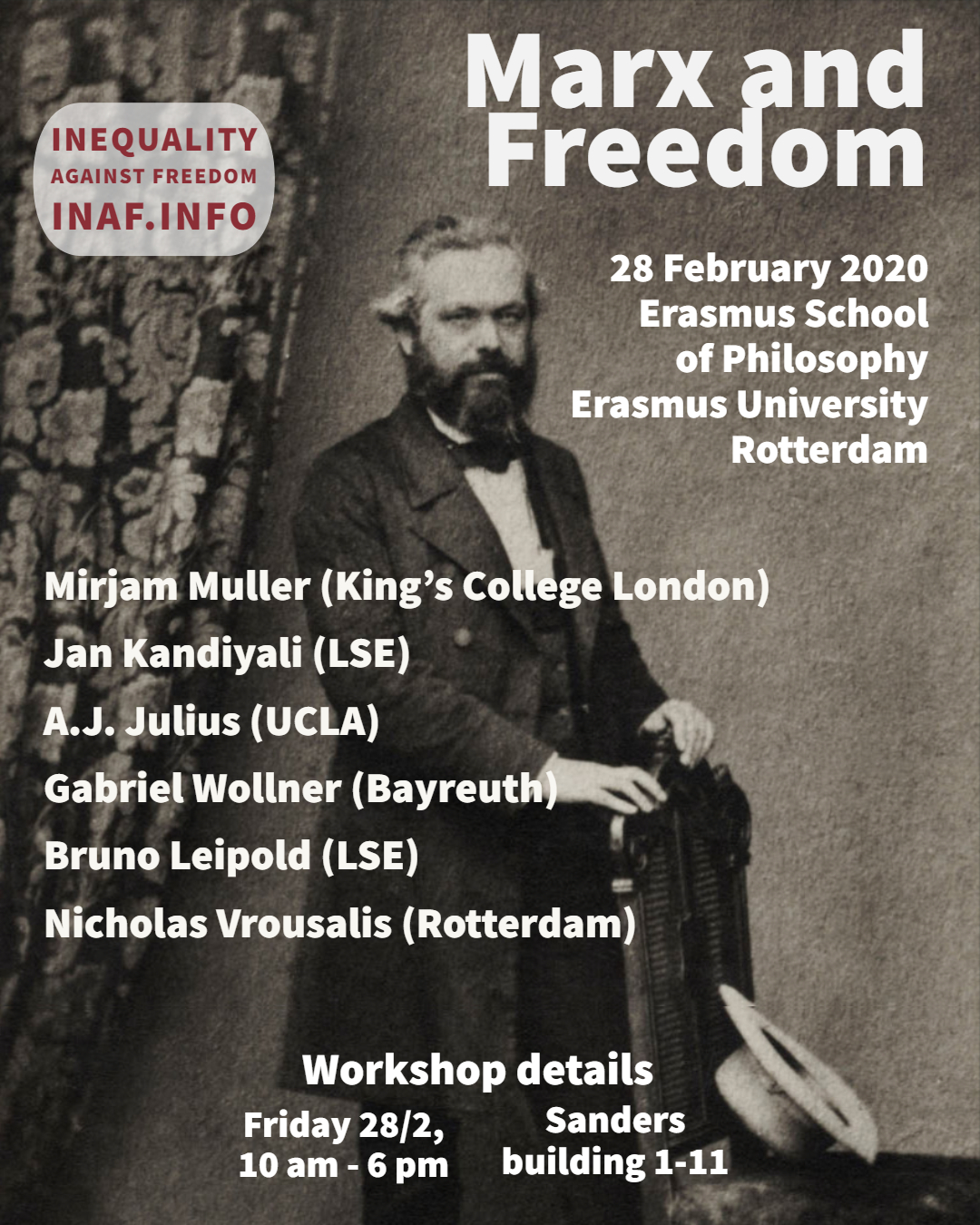 28/2/2020: Workshop on Marx and Freedom – Inequality Against Freedom